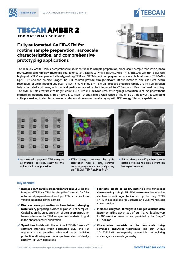 Download | Tescan FIBSEM AMBER 2 NEW